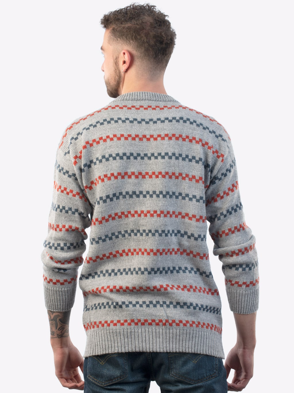 Men's Sweater Knit with Peruvian Alpaca Wool "Makalu" - IntiAlpaca ...