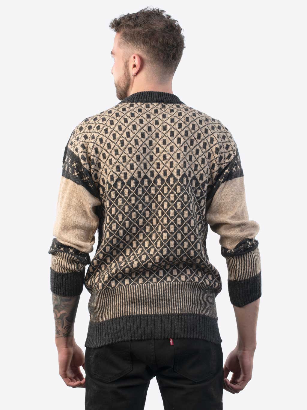 Crewneck Alpaca Sweater for Men "Himalaya" - Inti Alpaca - Alpaca ...