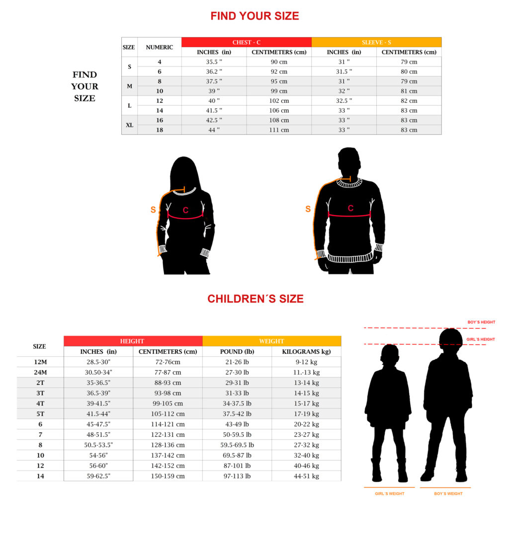 Size Chart - Inti Alpaca